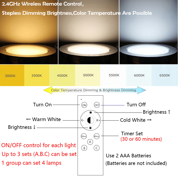 Dimmable Remote Control Wide Range Lighting Wood Black Metal Shade Ret ...