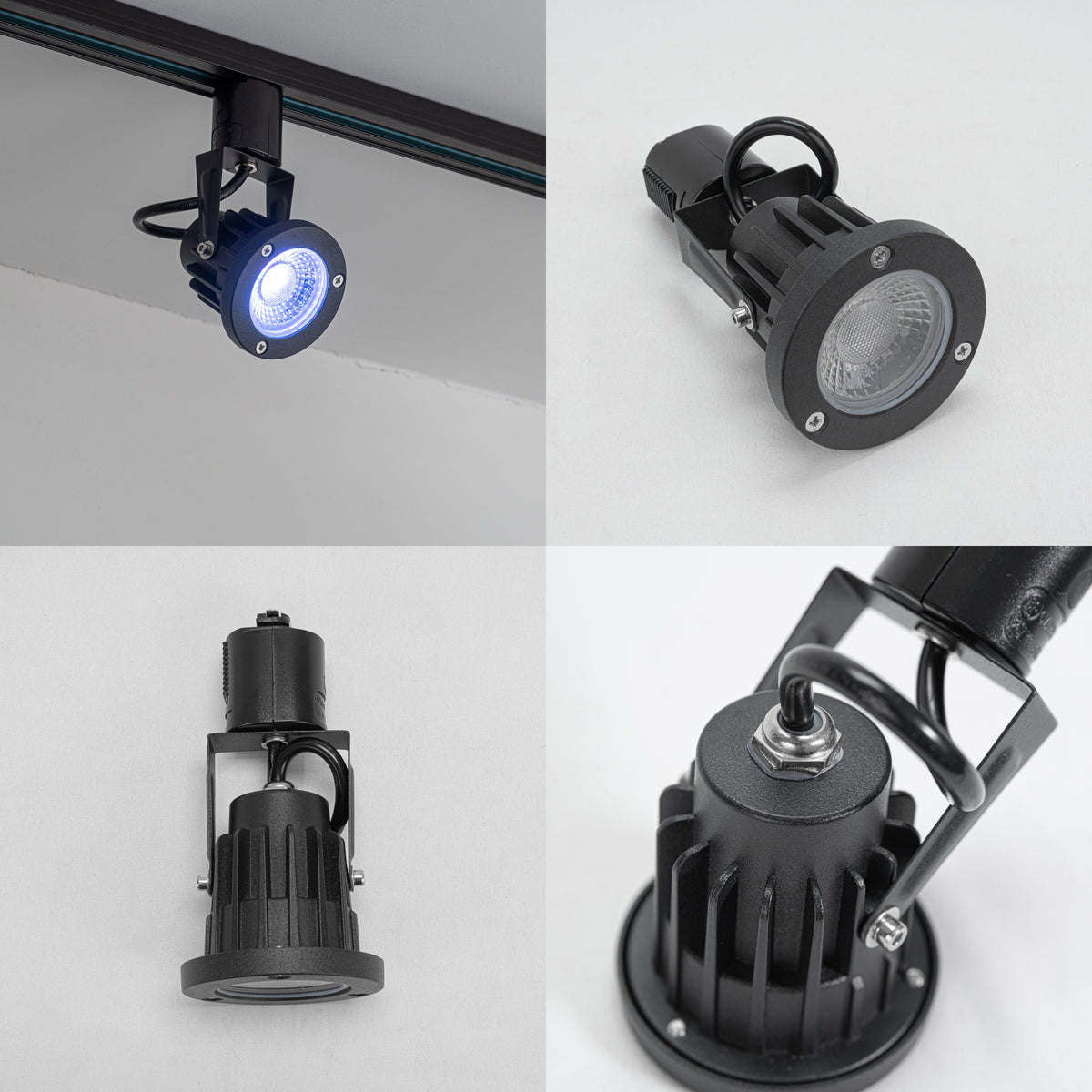 Track Mount RGB Spot Lamp Black Metal Adjusted Angle Remote Track Ligh ...