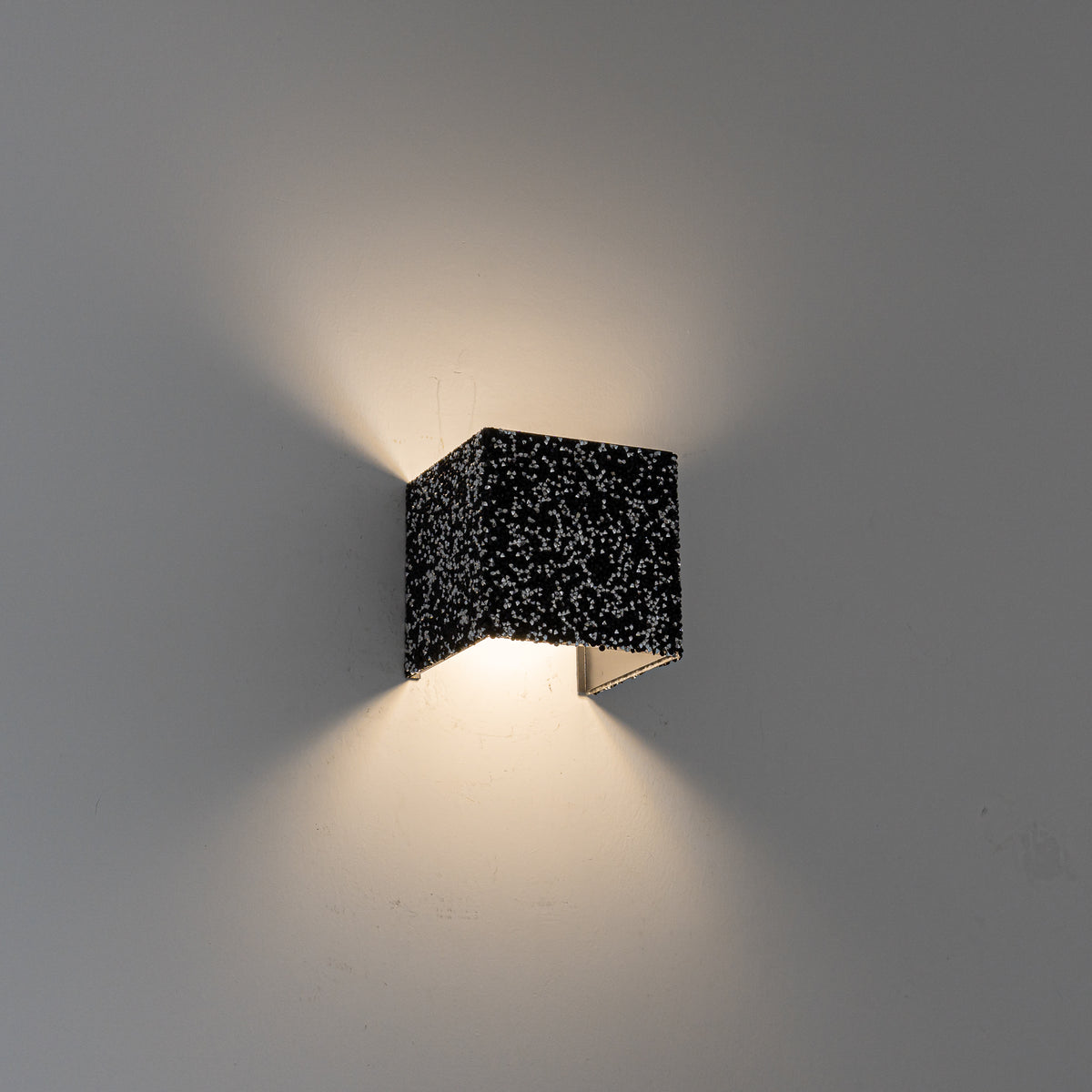 Black & Silver Glass Diamond Square Remote Control Battery Lamp No Wir ...
