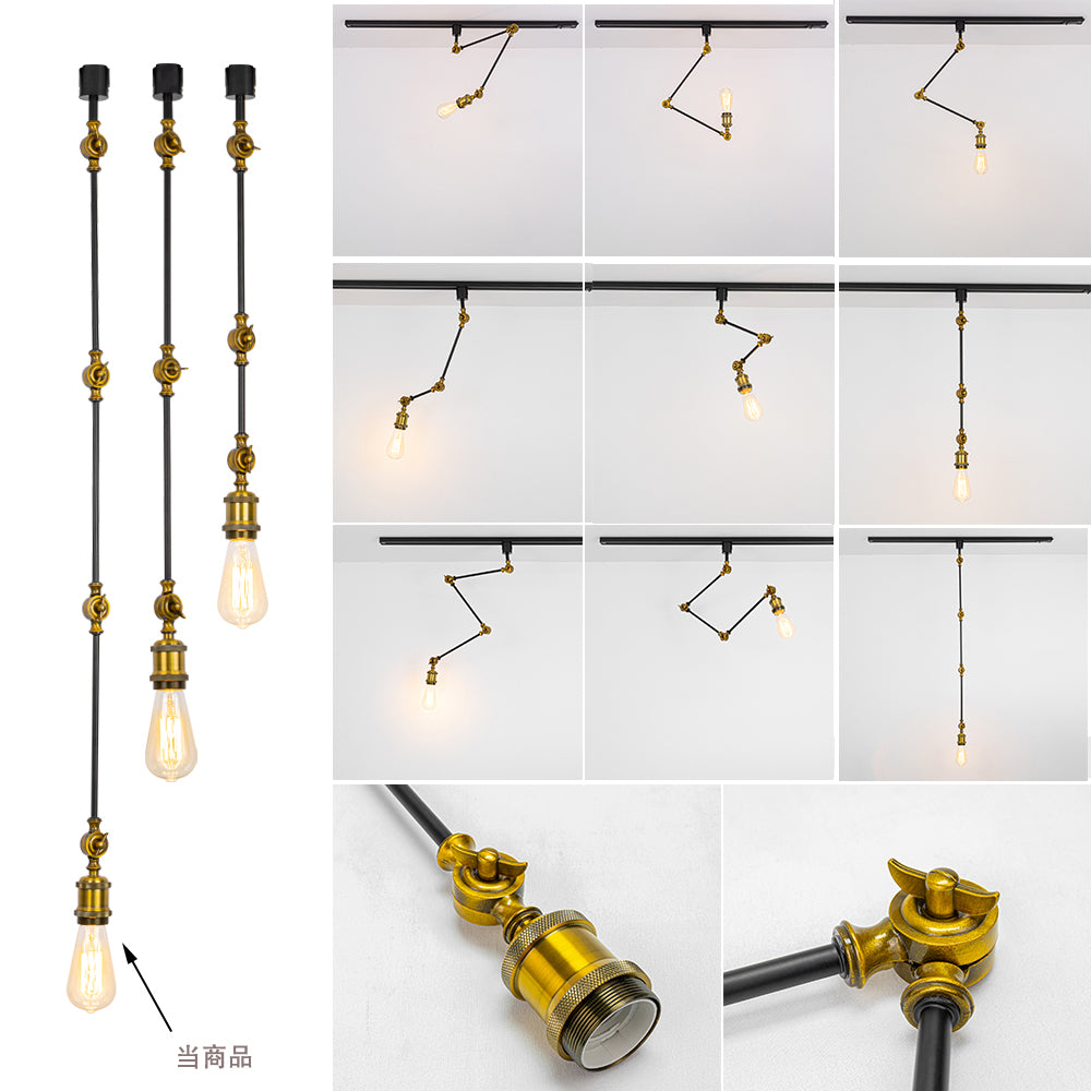 Adjustable Angle Direction Track Lamp E26 Gold Bronze Mini Base Vintag ...