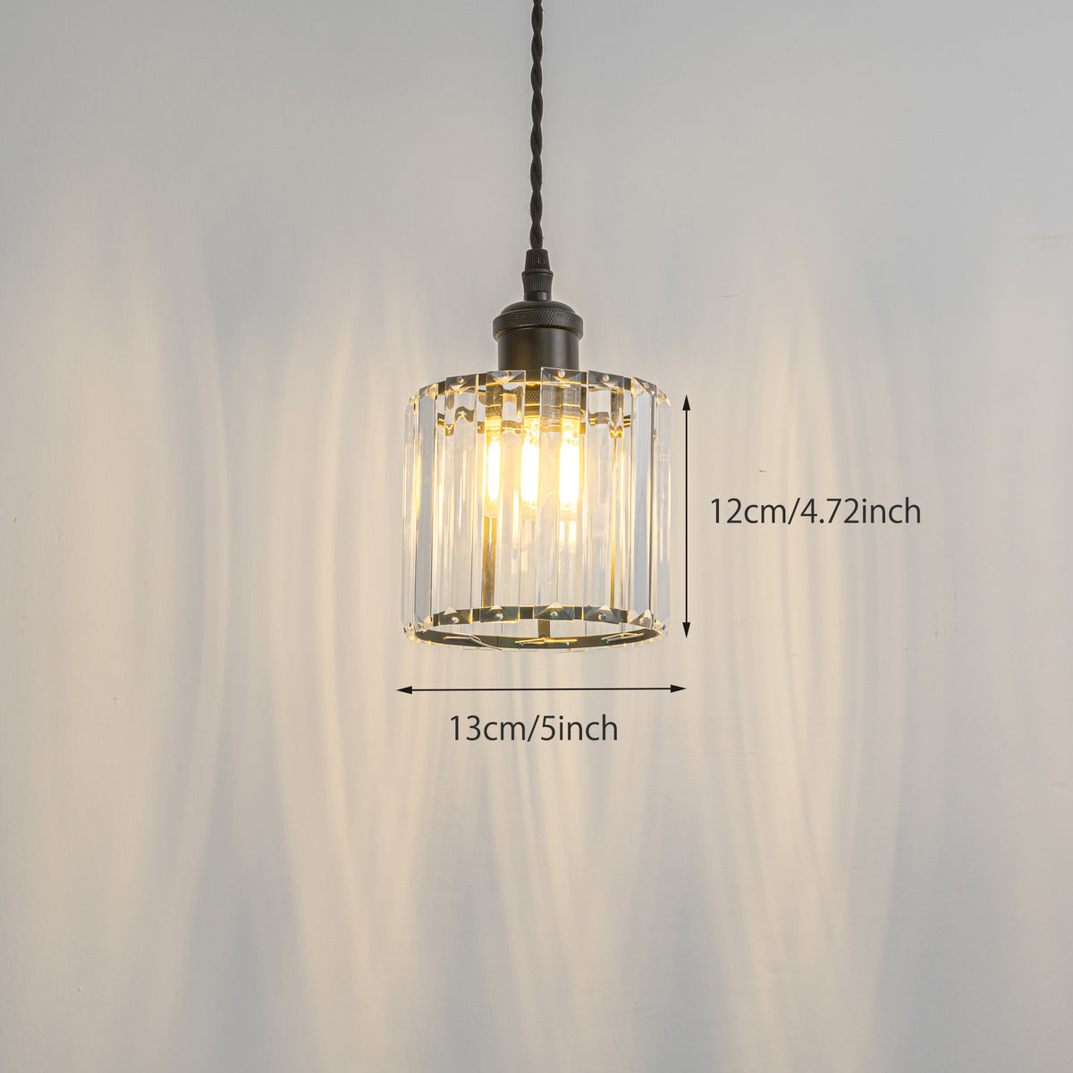 Sloped Position Modern Crystal Track Light E26 Base Adjusted Hanging L ...