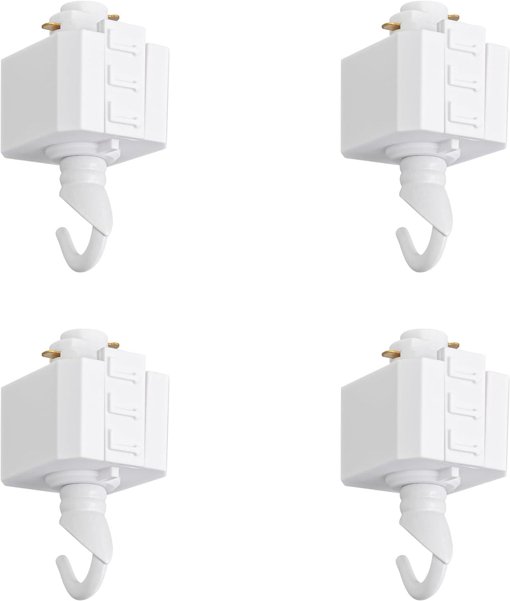 4-Pack Track Adapter with Hook Light Fitting Track Accessories For DIY ...