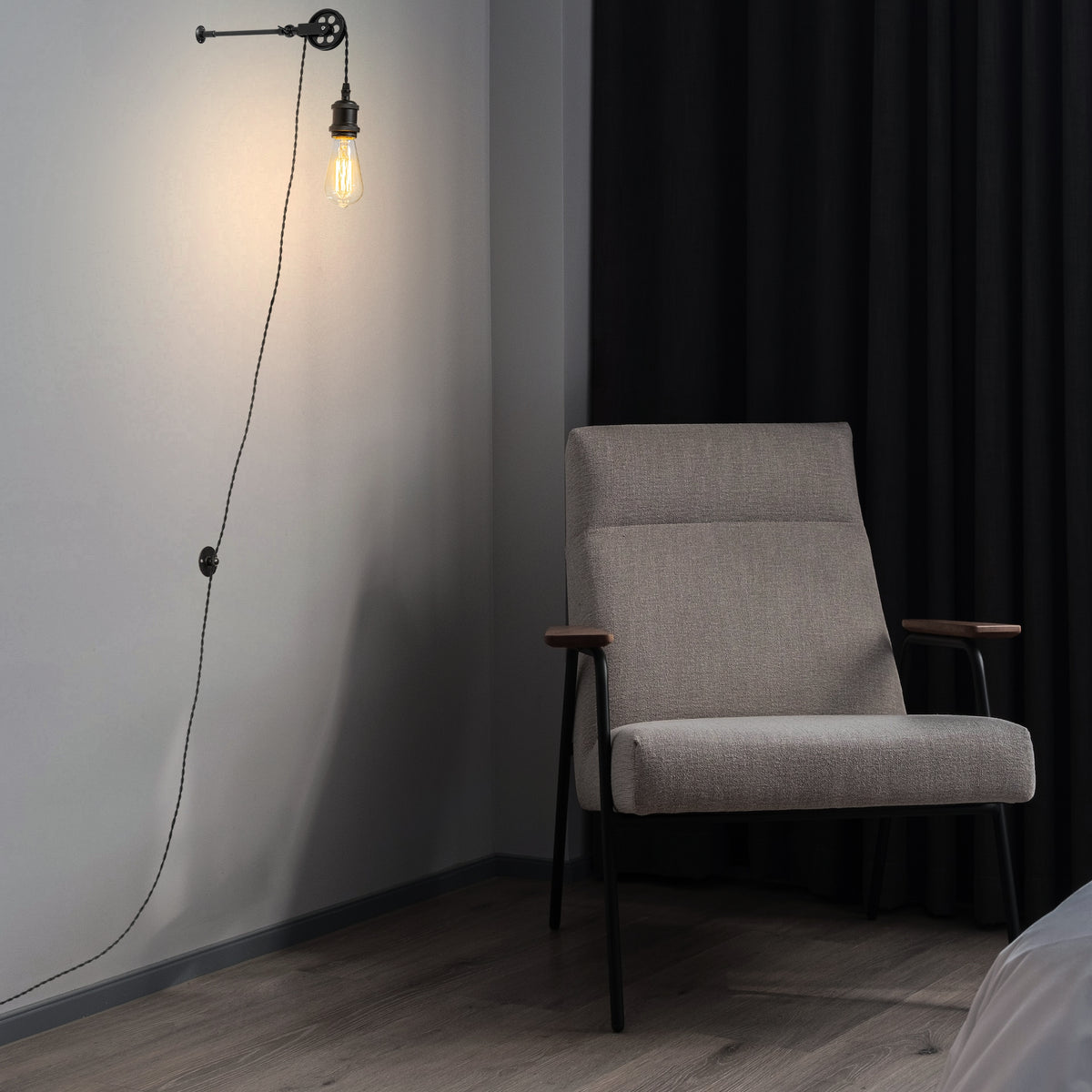 9.8Ft Corded Adjusted Freely Dimmable Wall Sconce Retro Design For Nar ...