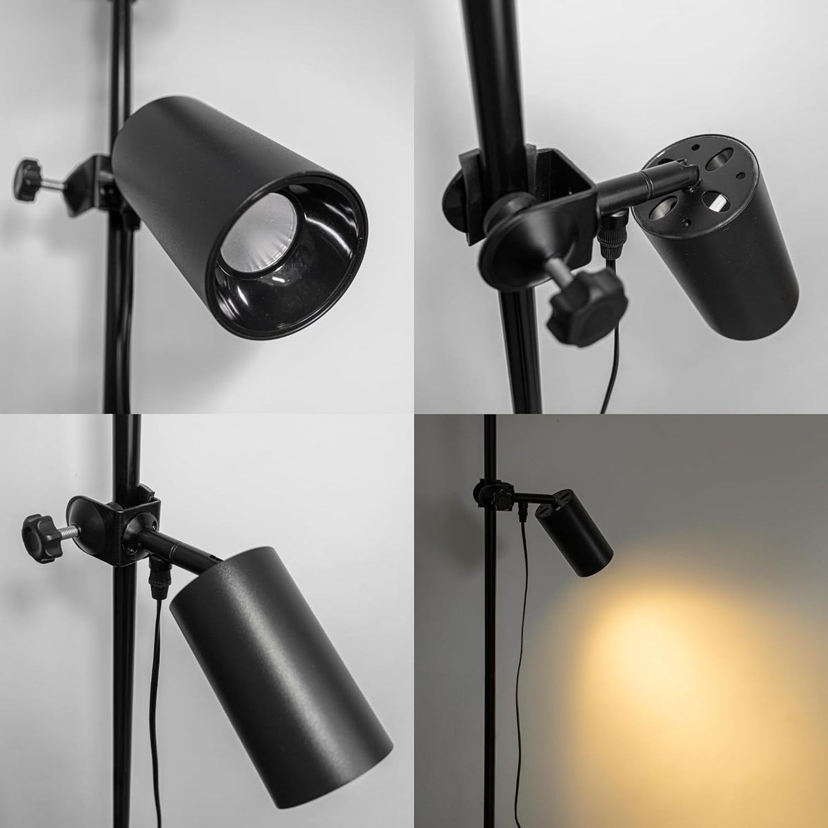 Vertical Clip-On Spotlight, 7W, Dimmable, Adjusted Angle, Attaches to ...