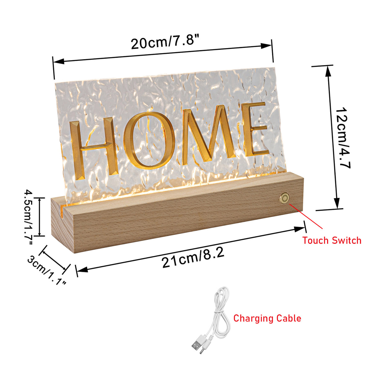 Rechargeable Battery Touch Switch LED Welcome Board Lighting Store Sig ...