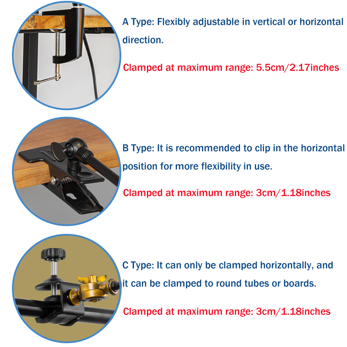 Customizations Telescopic Adjusted Arm Clamp Fittings Bracket Lighting ...