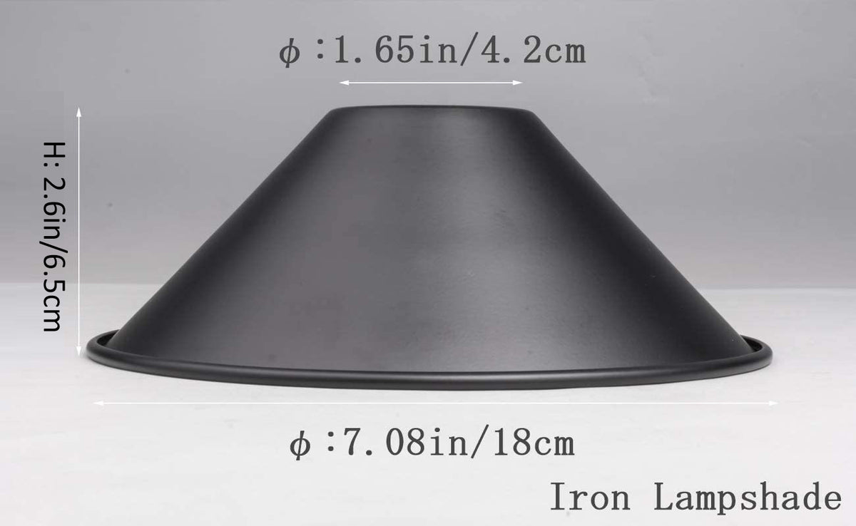 4 Pack Industrial Metal Bulb Guard Black Iron Cone Ceiling Holder Deco ...