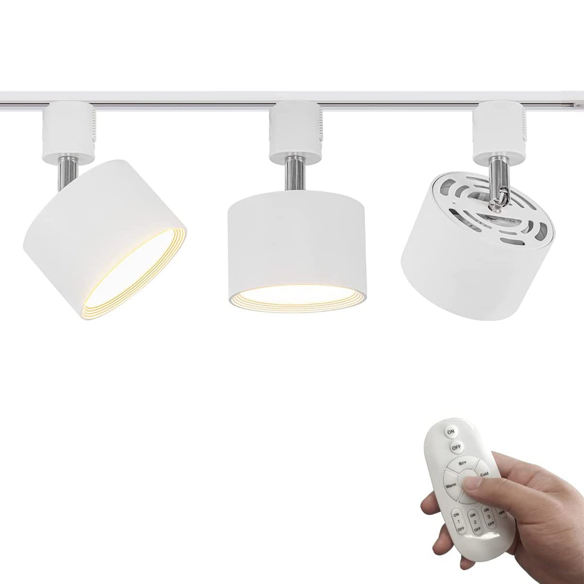 Dimmable Track Spotlight Adjustable Downlight Built-in LED with Remote ...