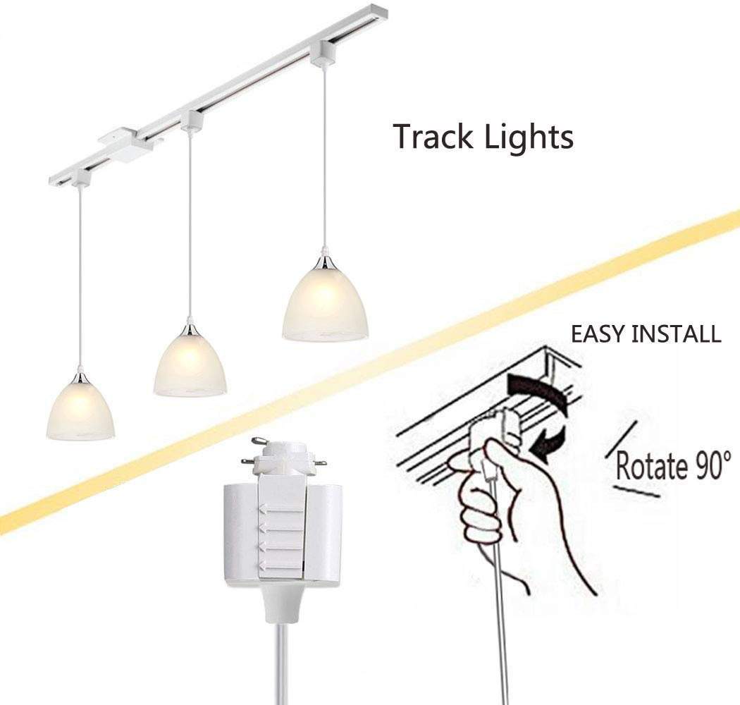 Track Pendant Lighting with Frosted White Finish Glass Shade – Nunu ...