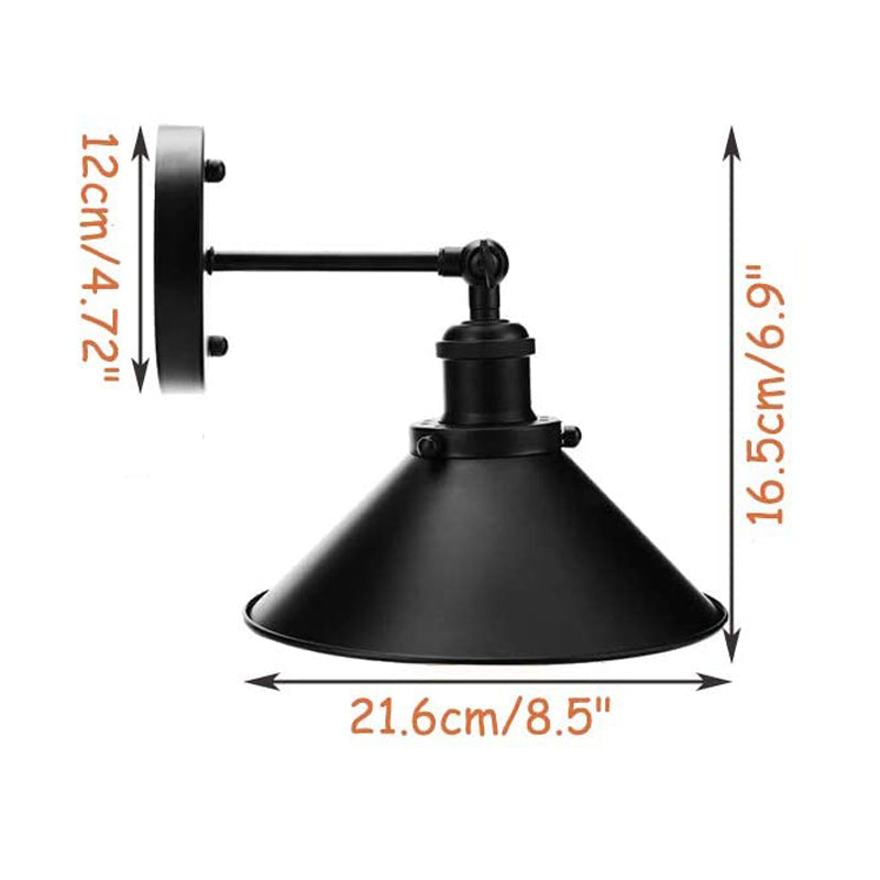Rechargeable Cordless Loft Black Cone Wall Sconces Smart LED Bulbs wit ...